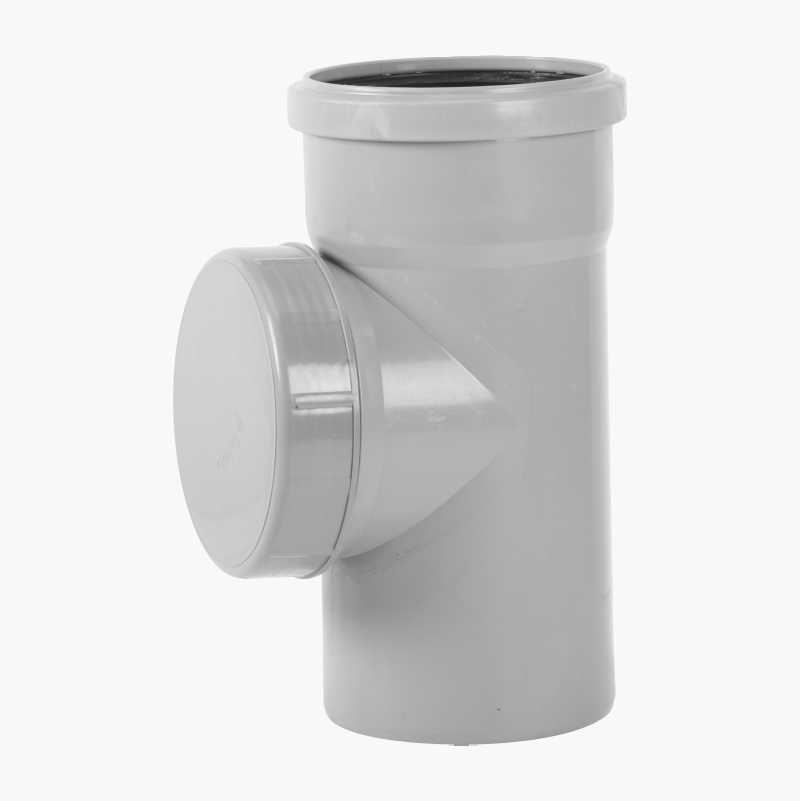 Drainage pipe 110 mm, cleaning hatch with 1 sleeve - Biltema.dk