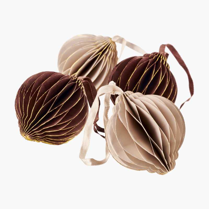 Julgranskulor av papper, 4-pack - Biltema.se