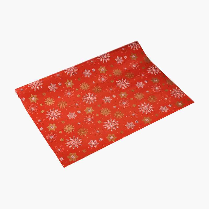 Christmas wrapping paper, snowflakes, 70 cm x 4 m - Biltema.se