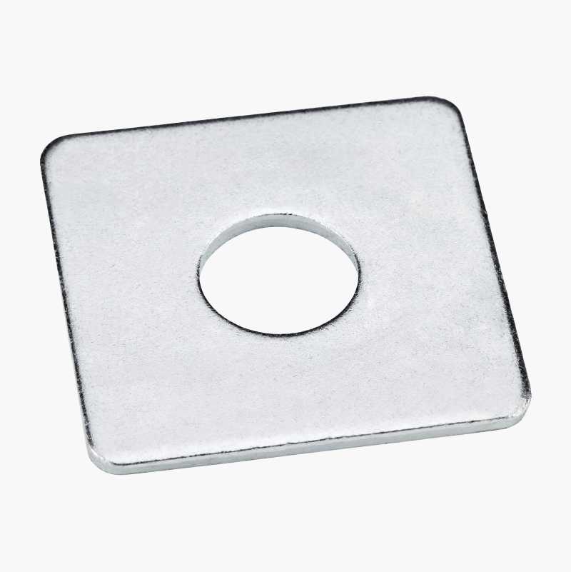 Square washer M17, 50 x 50 mm, hot-dip galvanised, 10-pack - Biltema.fi